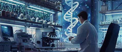 Geneticist Working In Rural Genetics Lab Premium Ai Generated Image