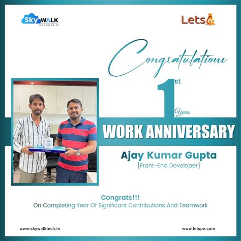 Skywalk Technologies On Linkedin Workanniversary Teamsuccess Frontenddeveloper Anniversary