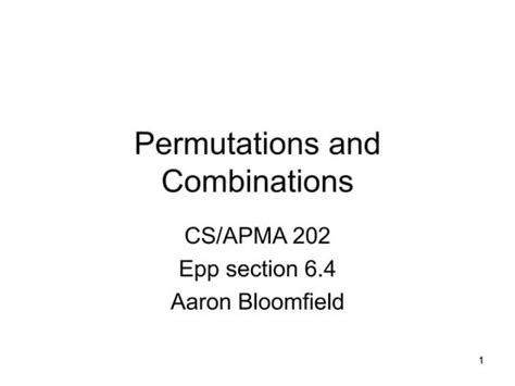 Permutations And Combinations Theory Ppt