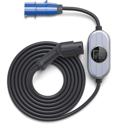 Type2 Ac 250v Ev Charger For Electric Vehicle 16a Adjusement Current