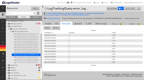 Logs Query Tracking Logicmonitor