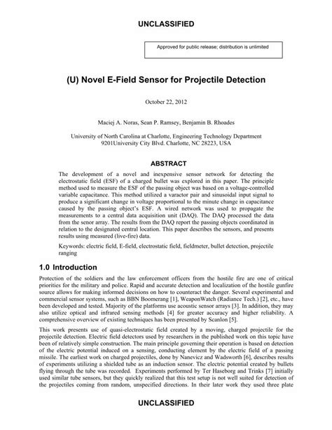 Pdf U Novel E Field Sensor For Projectile Detection Dokumen Tips