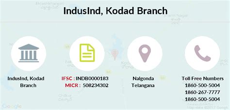 Indusind Kodad Ifsc Code Indb0000183