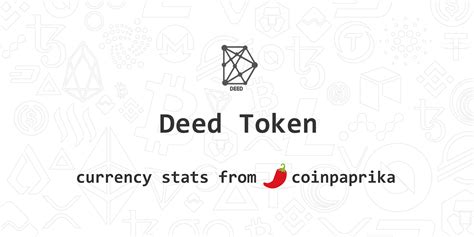 Deed Token Deed Price Live Chart Index Market Cap Coinpaprika