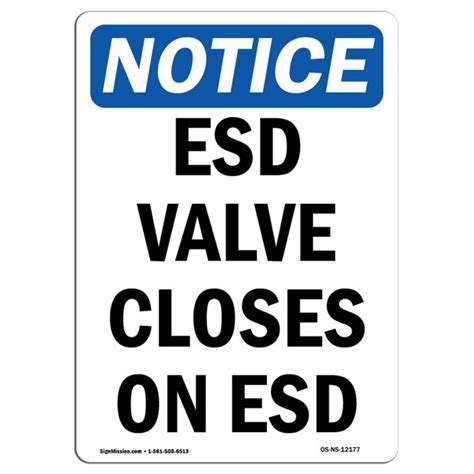 SignMission ESD Valve Closes On ESD Sign Wayfair