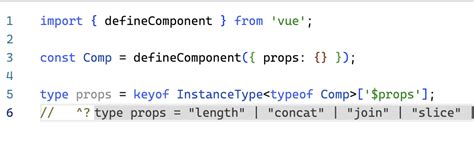 Volar Empty Props With `defineprops` Causes All Properties Of The