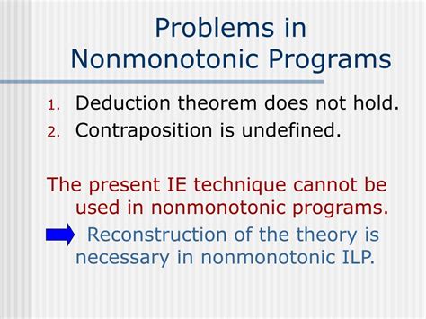 Ppt Inverse Entailment In Nonmonotonic Logic Programs Powerpoint