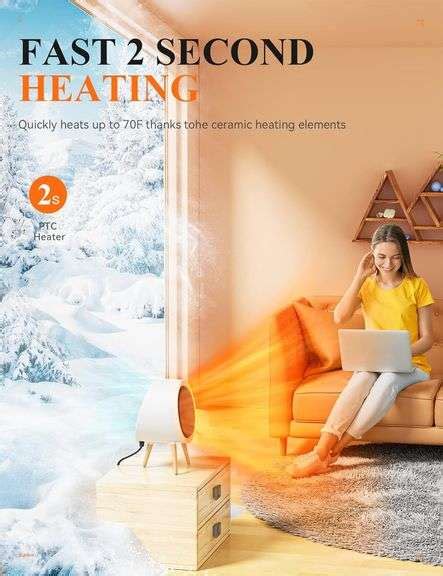 Gaiatop Space Heater 3 Mode Ptc Fast Heating Overheating And 45tip