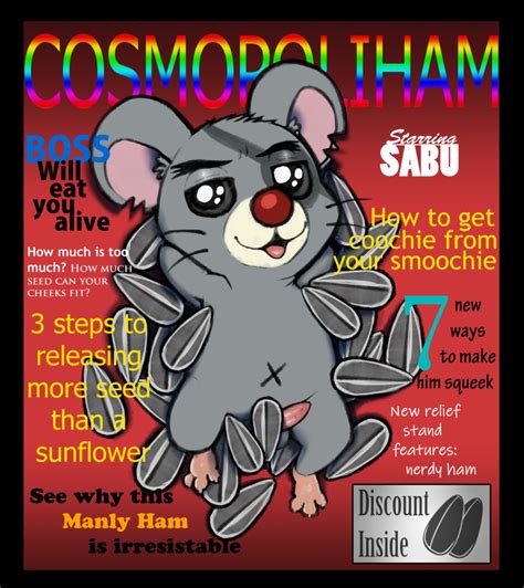 Rule 34 Balls Cover Cricetid English Text Hamster Hamtaro Series Looking At Viewer Magazine