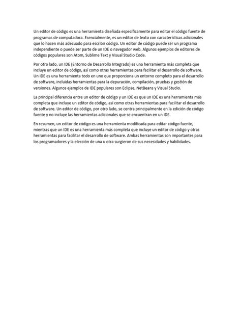 Un Editor De Código Es Una Herramienta Diseñada Específicamente Para