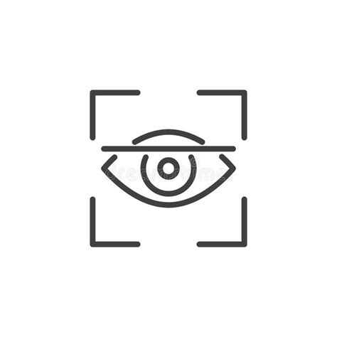 Eye Biometric Verification Line Icon Stock Illustration Illustration Of Line Hollow 274617948