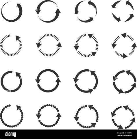 circle refresh reload rotation loop vector arrows set circle refresh