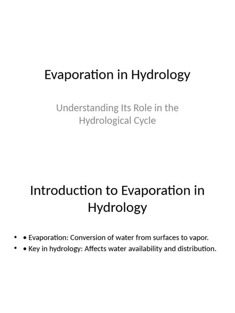 Evaporation In Hydrology Pdf Science And Mathematics Technology Evaporation In Hydrology Pdf Science And Mathematics Technology