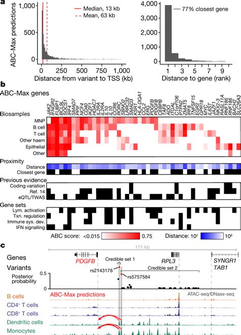 Connecting Variants To Target Genes A Histogram On The Left Distances