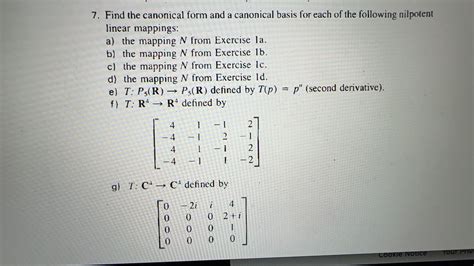 solved exercisesverify that each of the following mappings