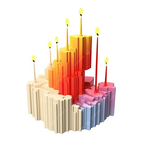 3d illustration data analysis descending candle chart 3d 3d