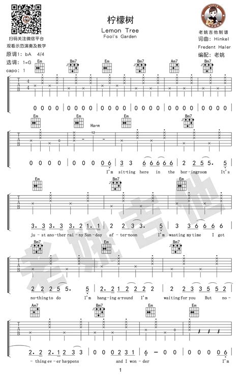 Lemon Tree吉他谱 吉他弹唱谱 琴谱网