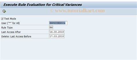 FCOM ALERT RMV SAP Tcode Projects Rule Evaluation Transaction Code