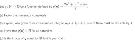 Solved Let G NQ Be A Function Defined By G N N N N Chegg Com