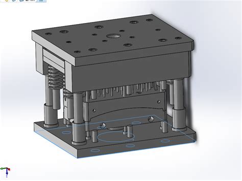 W640 电话机听筒下壳注塑模具设计[含sw三维图] 模具设计 龙图网