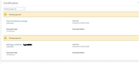 Dependent Certificate Birth Certificate Is Not Showing Up For Approval To Benefit