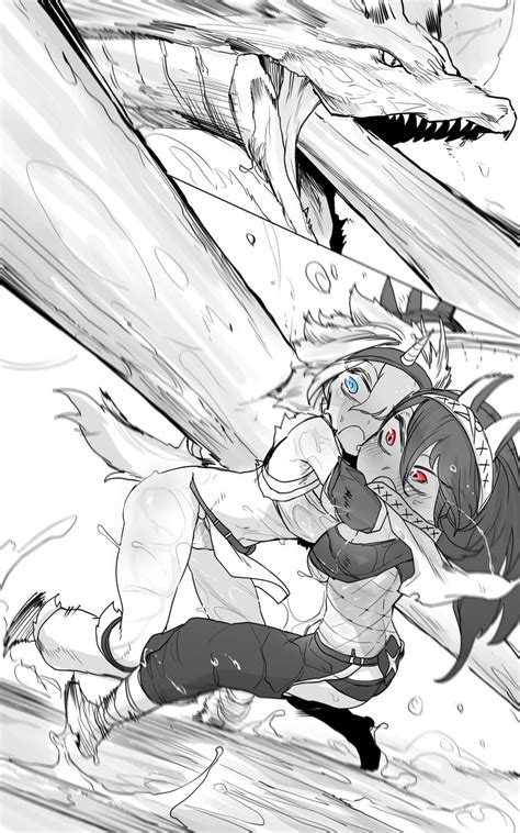 Monster Hunter And Mizutsune Monster Hunter Drawn By Niwarhythm