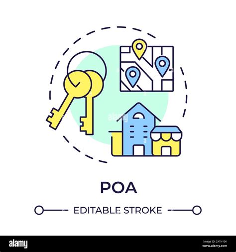poa multi color concept icon stock vector image and art alamy