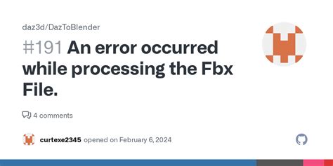 An Error Occurred While Processing The Fbx File · Issue 191 · Daz3ddaztoblender · Github