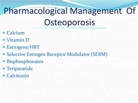 Osteoporosis Prevention And Management Pptx