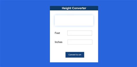 Height Converter App Using Javascript Free Source Code