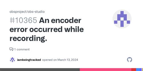 an encoder error occurred while recording obs forums