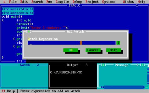 Debugging In Turbo C Geeksforgeeks