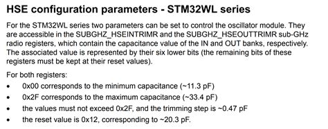 Solved Stm32wba 32mhz Hse Cant Initialize Hse Stmicroelectronics Community