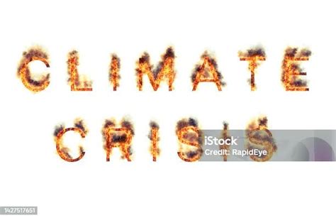 불타는 불의 편지는 지구 온난화를 상징하는 기후 위기라는 단어를 철자합니다 기후 위기에 대한 스톡 사진 및 기타 이미지 기후