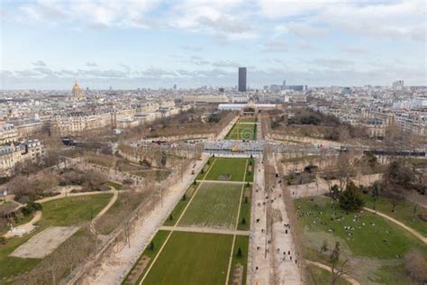 Paris City Panorama With Champ De Mars Park Les Invalides The Aerial