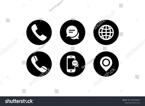 Contact Us Icon Set Communication Icon Stock Vector Royalty Free
