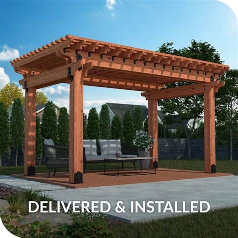 20 X 16 Wood Pergolas The Home Depot