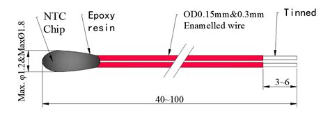 China Customized Enamelled Wire Ntc Thermistor Sensor Suppliers Manufacturers Factory