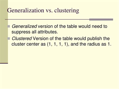 Ppt Anonymization Algorithms Microaggregation And Clustering