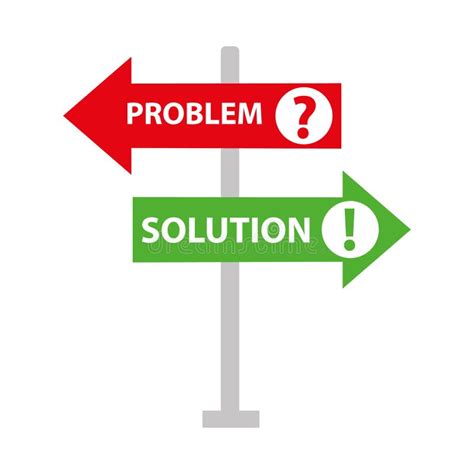 Solution And Problem Road Sign Vector Stock Illustration Stock Illustration Illustration Of