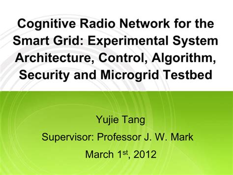 Cognitive Radio Network For The Smart Grid