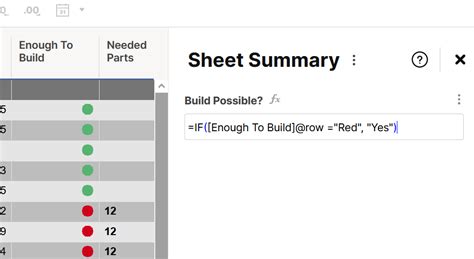 why can t i use this if statment in my sheet summary — smartsheet community