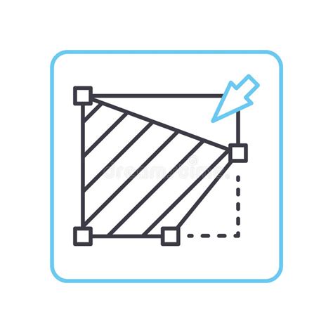 Object Editing Line Icon Outline Symbol Vector Illustration Concept