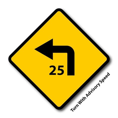 Premium Vector 066turn With Advisory Speed