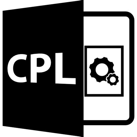 Cpl File Format With Cogwheels Icon Cpl File Format With Cogwheels Icon