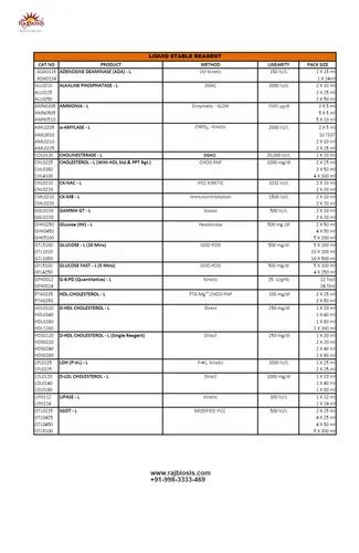 Semi Automatic Pathozyme Direct Hdl Cholesterol Biochemistry Reagent