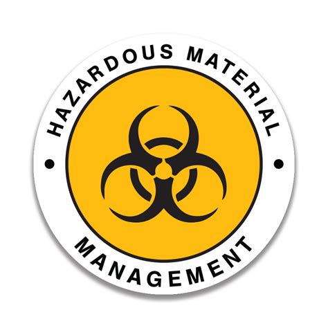 Hazardous Material Management Sticker Safety Sign And Label