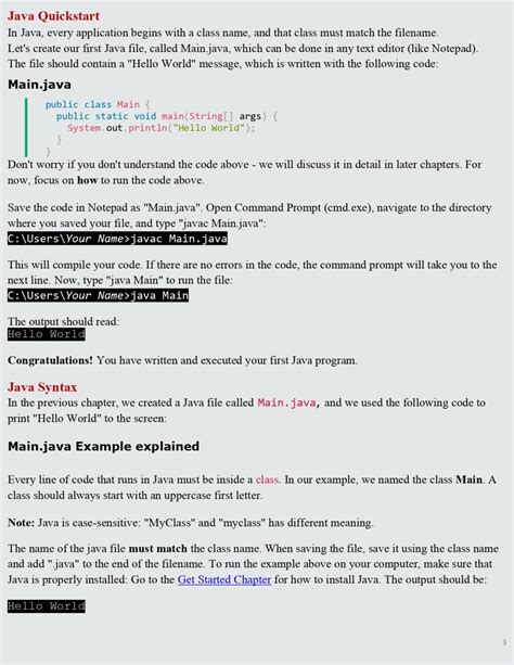 java from scratch lesson 1 pdf java getting started connect 4 techs