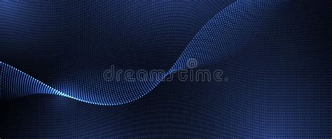 Vector Abstract Dynamic Wave Particle And Dot Illustration Technology