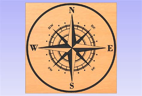 Rose Compass Dxf Cnc Laser File Etsy